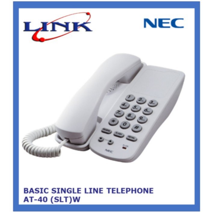 NEC SINGLE LINE TELEPHONE DESKTOP AND WALL MOUNT TYPE AT-40 | Shopee ...