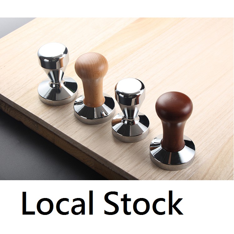 51mm heavy weight stainless/wood steel 304 food grade coffee stamper ...