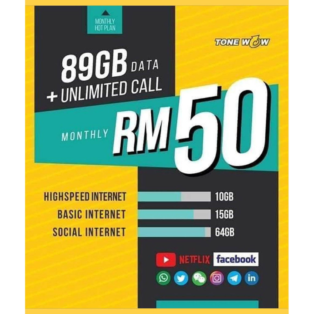 SIMKAD TONE WOW (USER ONLY) | Shopee Malaysia