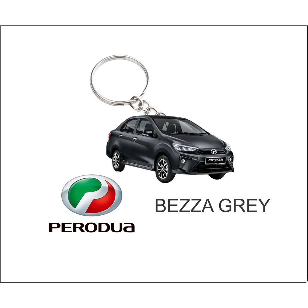 Perodua Bezza grey / black keychain 2d | Shopee Malaysia