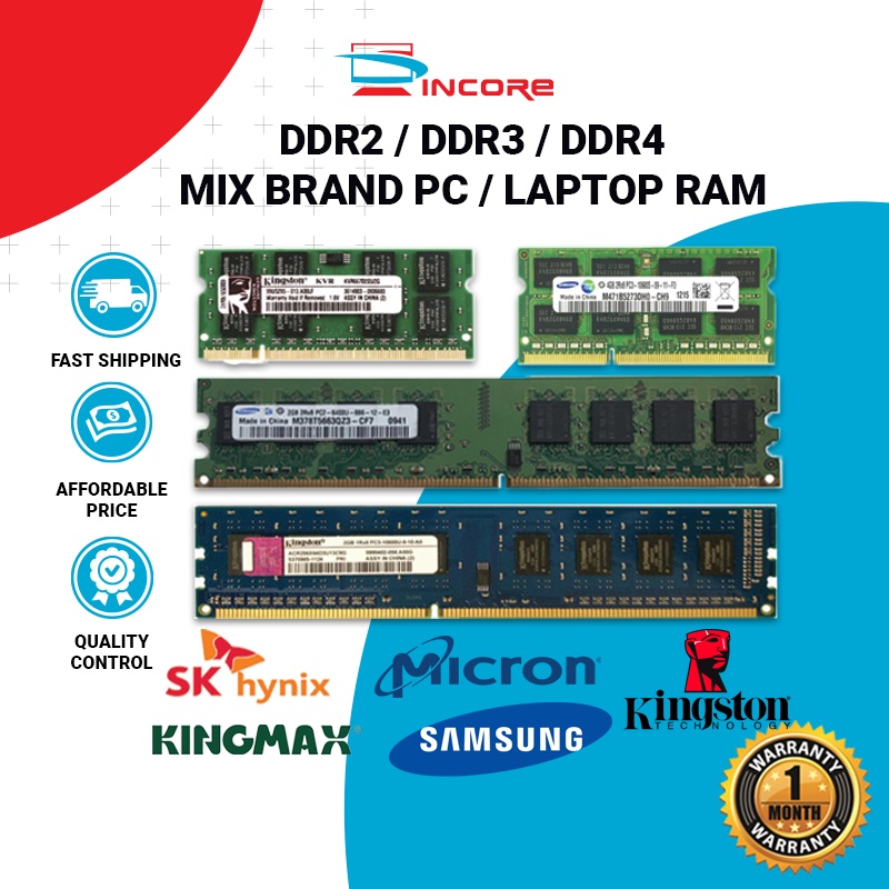 Mix Brand Ram - 2GB 4GB 8GB DDR2 DDR3 DDR4 PC Desktop Laptop Notebook ...