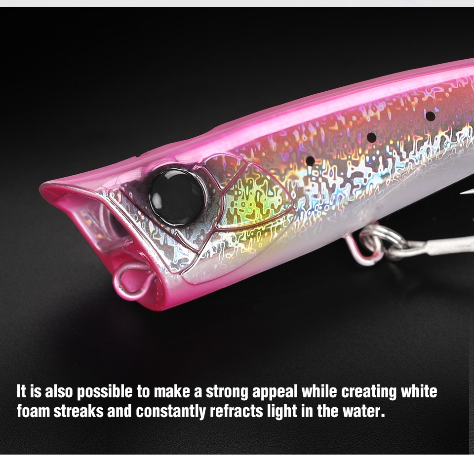 TSURINOYA 90F Topwater Popper Fishing Lure 90mm 23g DASHER Floating ...