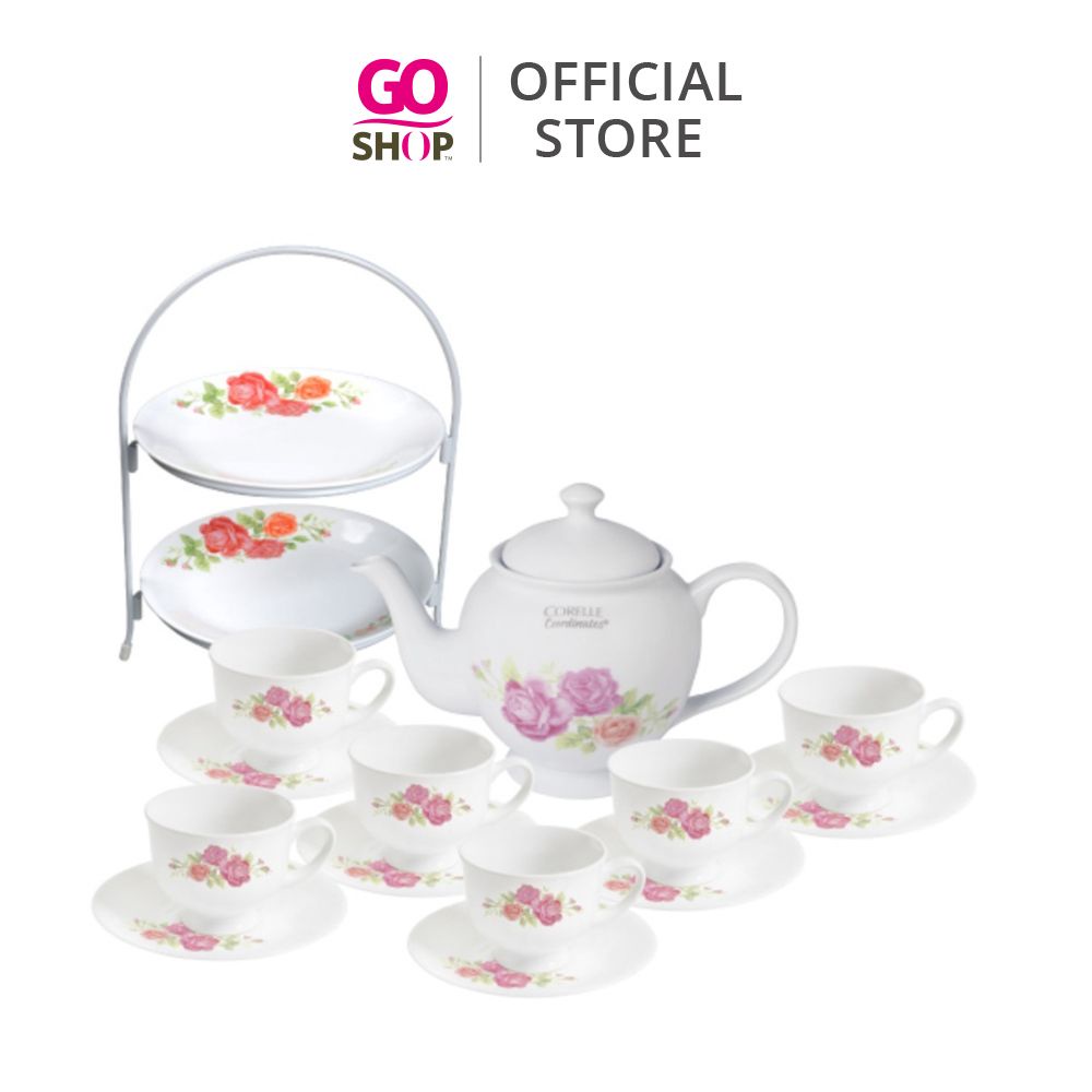 Corelle Rosabelle Teapot Set (14 Pcs) | Shopee Malaysia