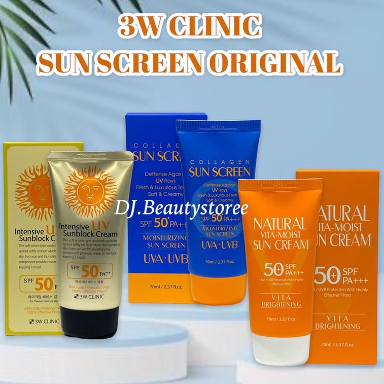 3W CLINIC Intensive UV Sunblock Cream 70ml SPF50 + PA +++ | Shopee Malaysia