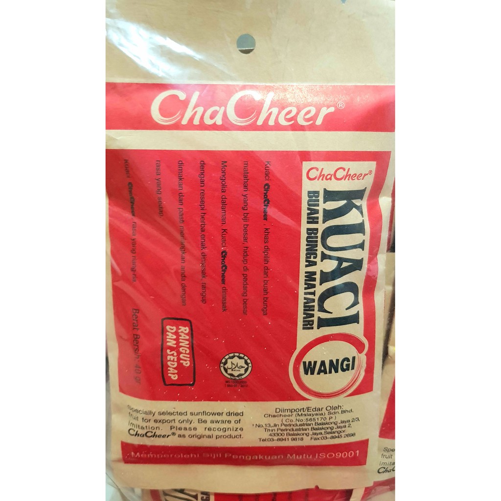 ChaCheer Kuaci Bunga / Sunflower Seeds 40gm x 20pkts | Shopee Malaysia