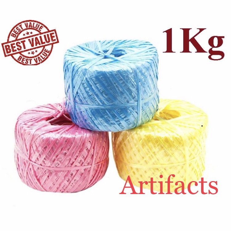 Premium Plastic Raffia String / Rope / Tali Rafia Plastik - 1kg ...