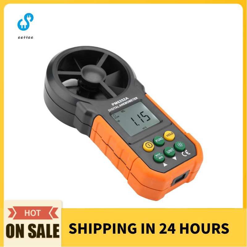 Ttiitt peakmeter pm6252a digital wind speed meter air volume measuring ...