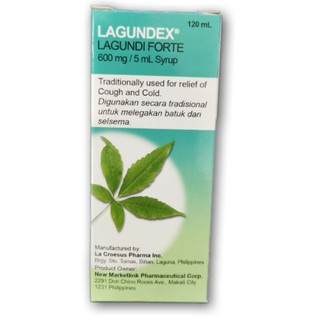 Lagundex Lagundi Forte Cough Cold Syrup Herbal 120ml Non Drowsy ...
