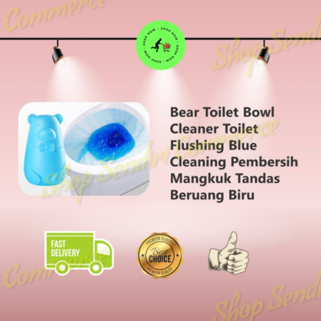 Bear Toilet Bowl Cleaner Toilet Flushing Blue Cleaning Pembersih ...