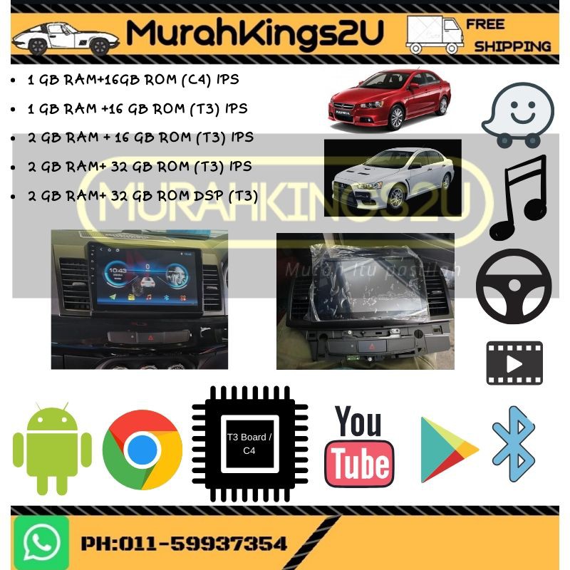 Proton Inspira/lancer 10 Inch Android Player | Shopee Malaysia