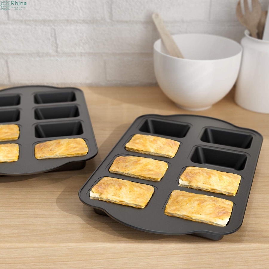 【Rhine】1 Piece Non-Stick Mini Loaf Pan Financier Mould Carbon Steel ...