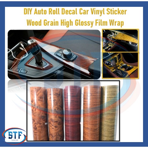 Sticker Auto Decal Roll Car Vinyl Sticker Wood Grain High Glossy Film ...