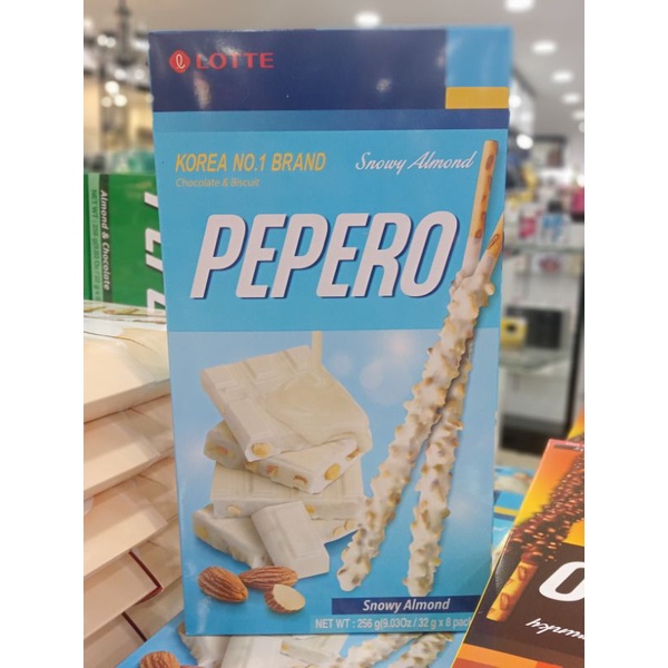 Pepero Snowy Almond 256gm - KOREA | Shopee Malaysia