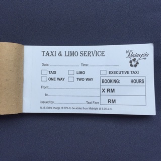 💥LIMITED PROMOTION FAST SELLING Taxi Receipt book BUKU RESIT TAXI LIMO ...