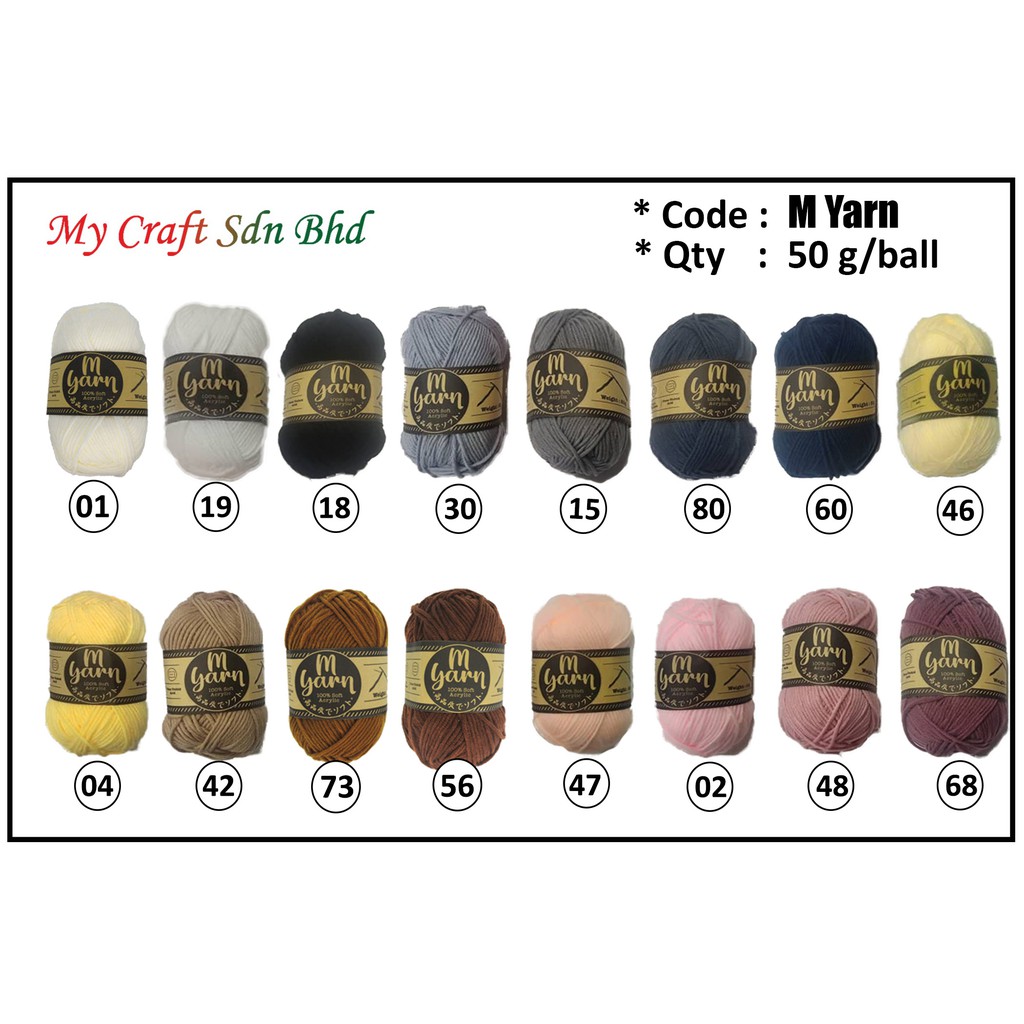 ① [Ready Stock] Benang M Yarn | Benang bulu Kambing | Benang Kait ...