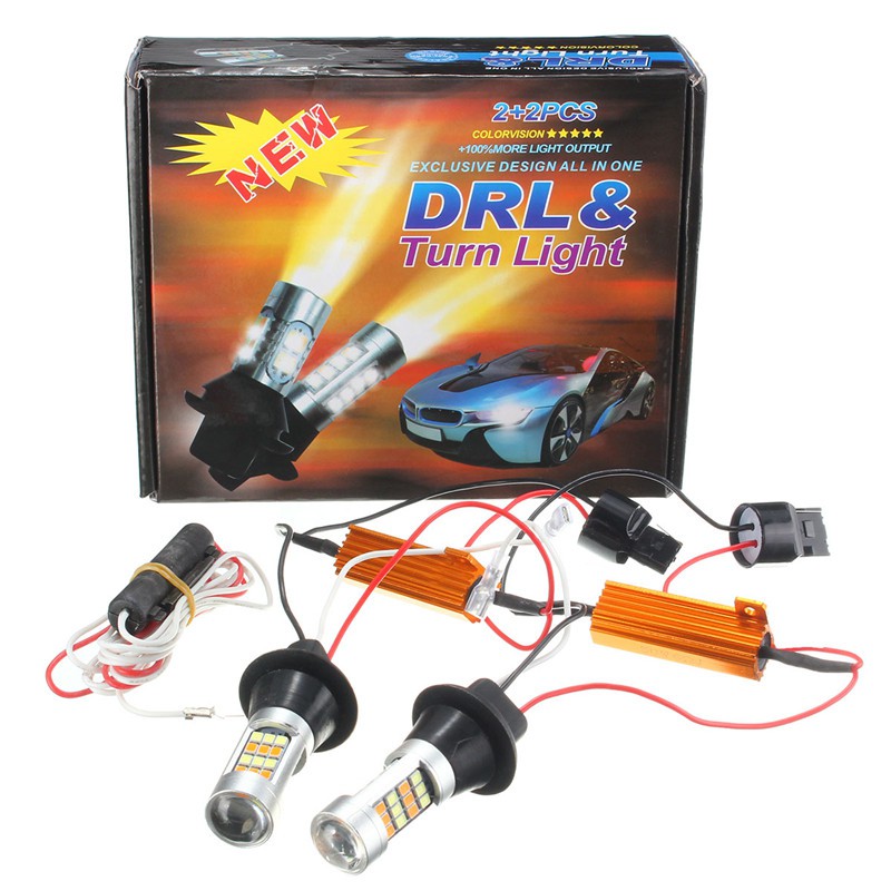 DRL&Turn Light Switchback LED Bulbs Front Turn Signal Lights | Shopee ...