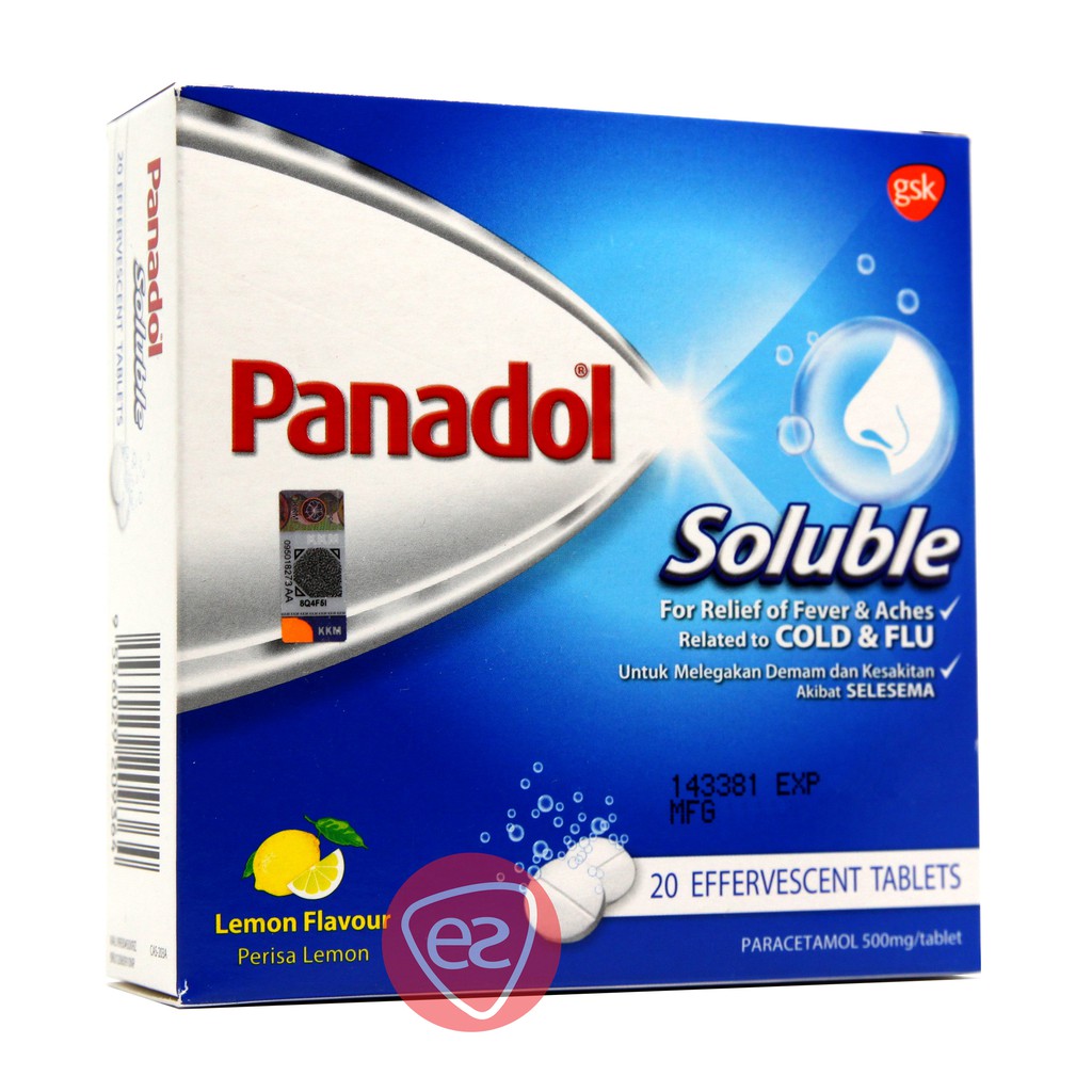 Panadol soluble 500mg effervescent tablet 20s | BeeCost