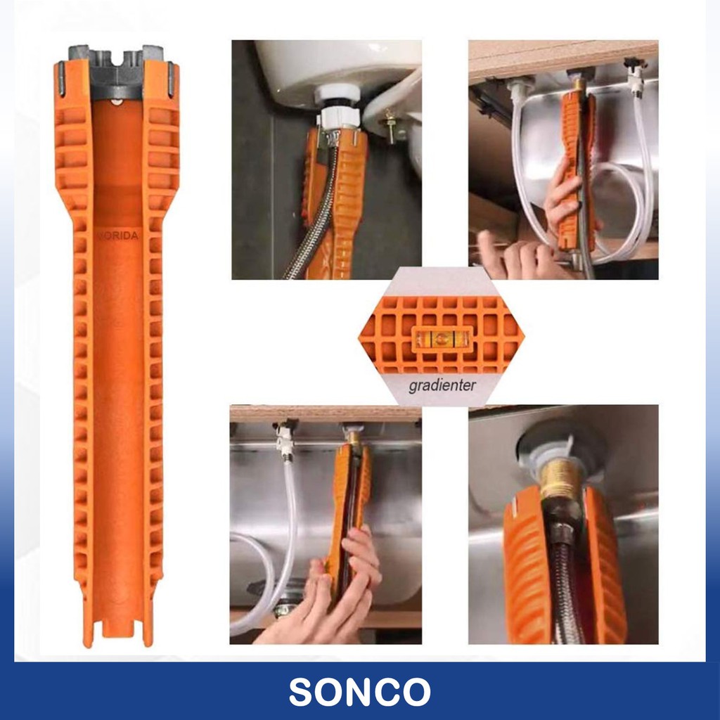 Faucet and Sink Installer Multifunctional Wrench Spanner (5 in 1 ...