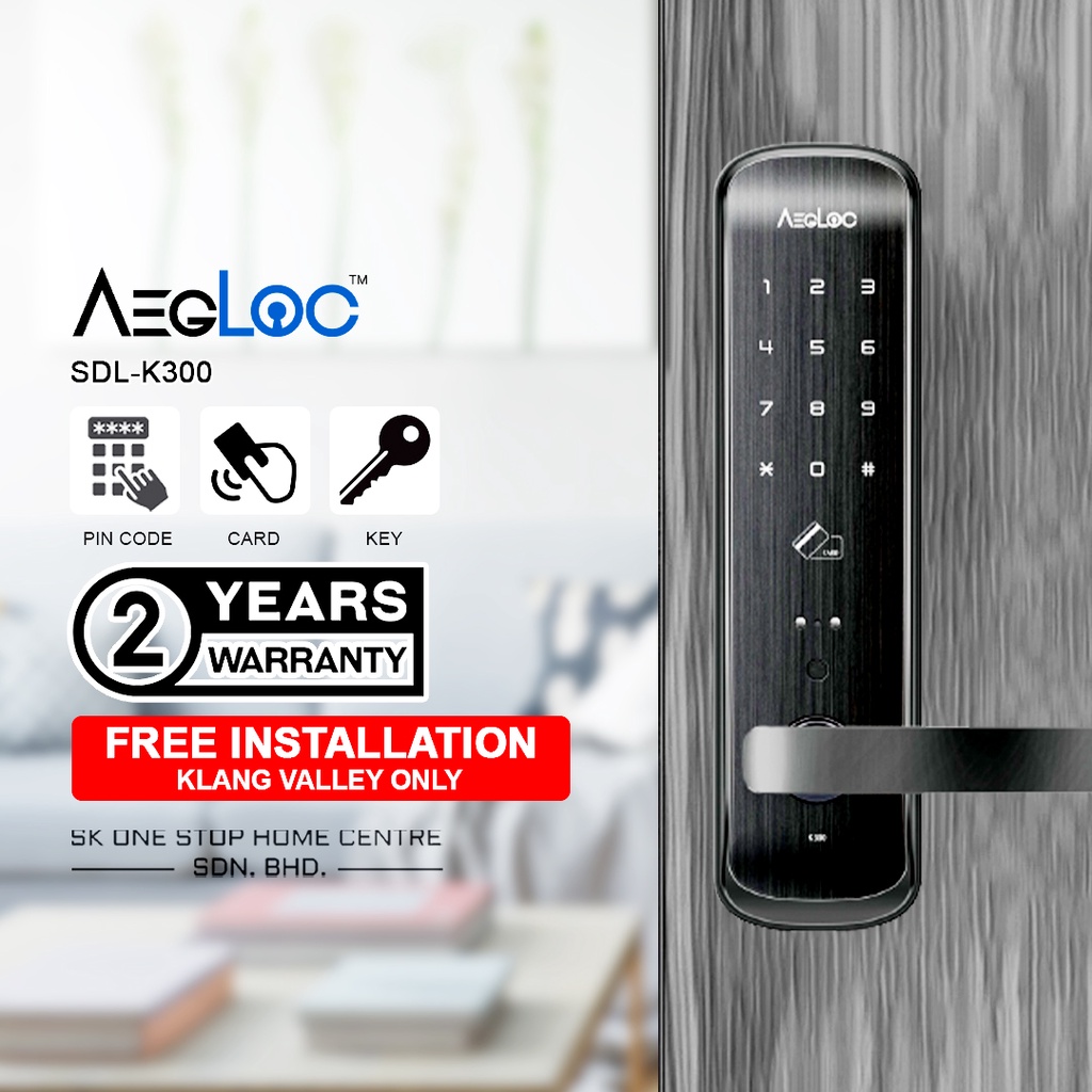 AEGLOC Smart Digital Lever Door Lock SDL-K300 | Shopee Malaysia
