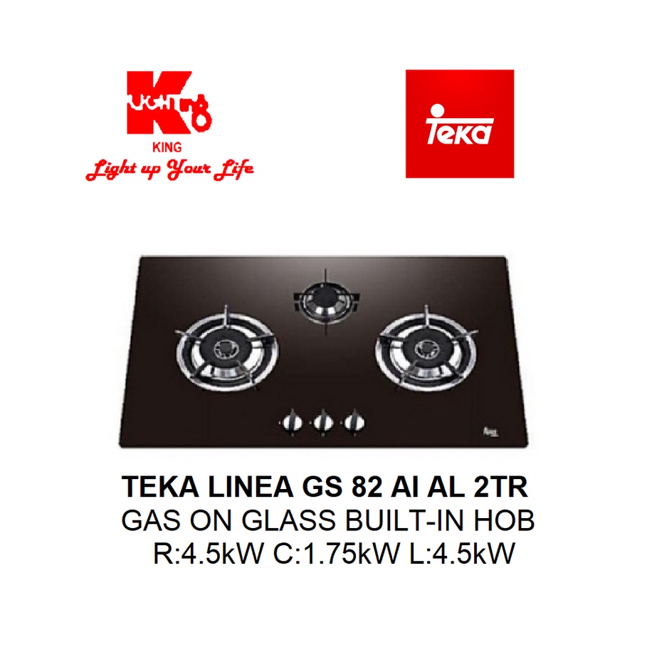 TEKA LINEA G2 82 AI AL 2TR BUILT-IN HOB - 3 BURNERS | Shopee Malaysia