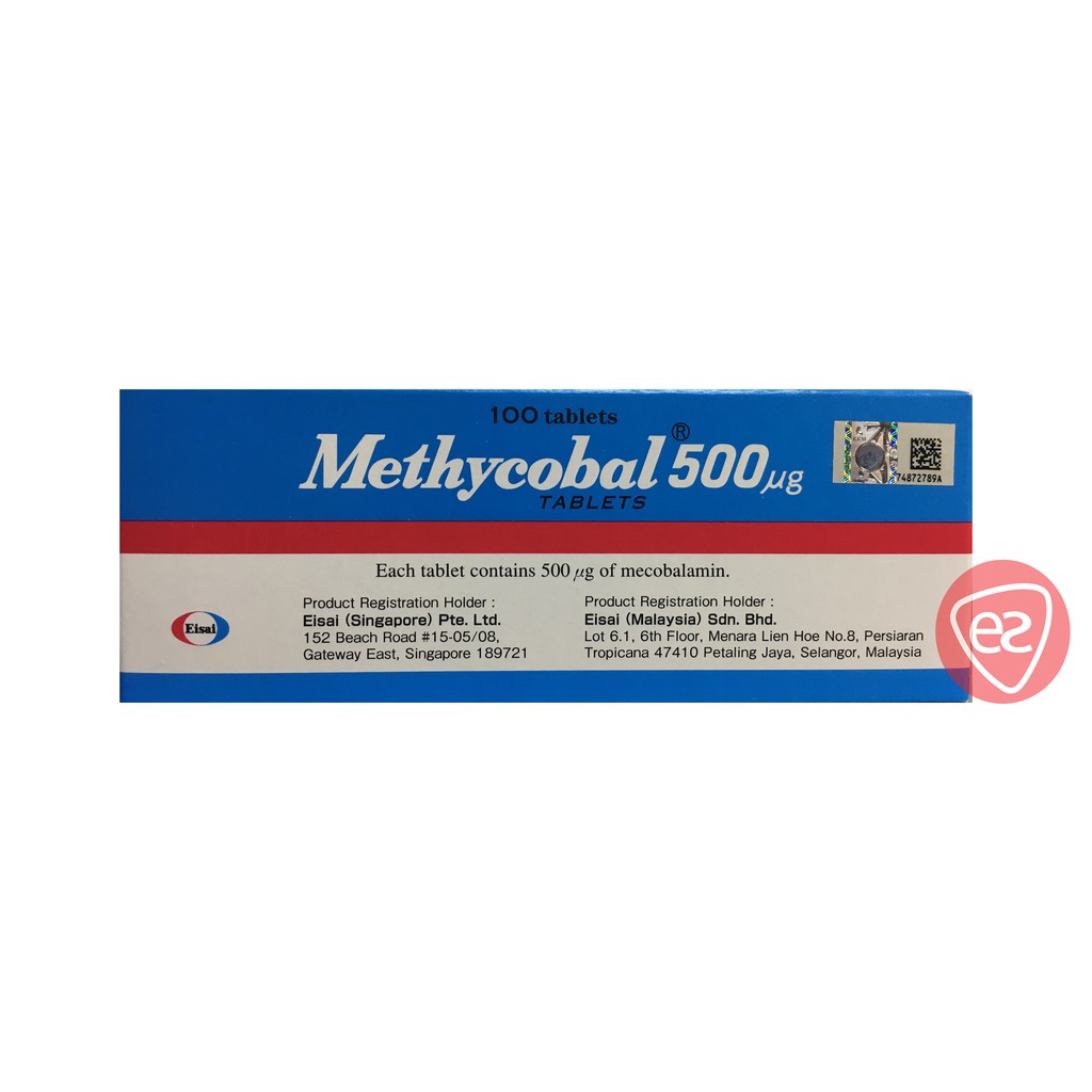 METHYCOBAL 500MCG MECOBALAMIN TABLET 100S (EISAI) | Shopee Malaysia