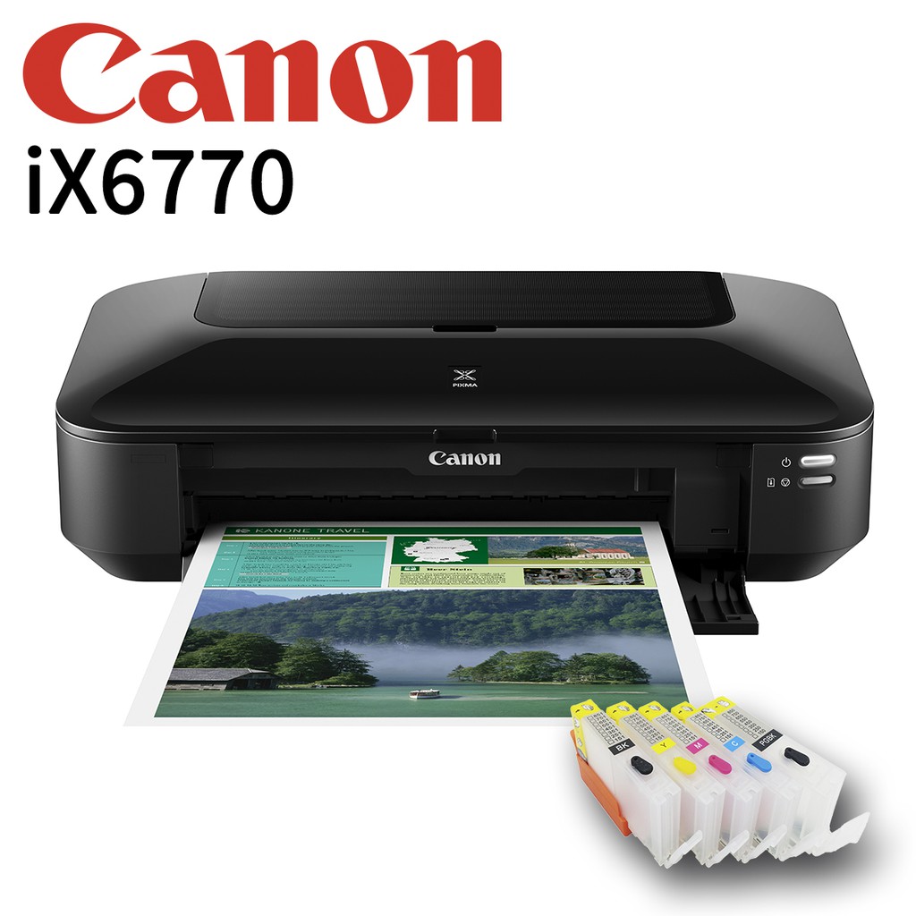 Canon PIXMA iX6770 A3+ Printer with empty refillable cartridge for ...
