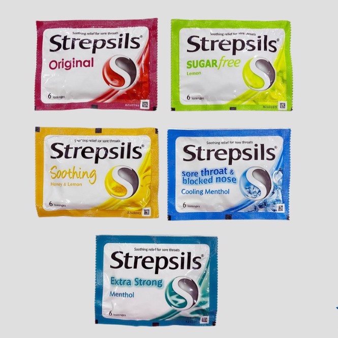 Strepsil 6's Sore Throat Lozenges (Original, Vitamin C, Honey Lemon ...