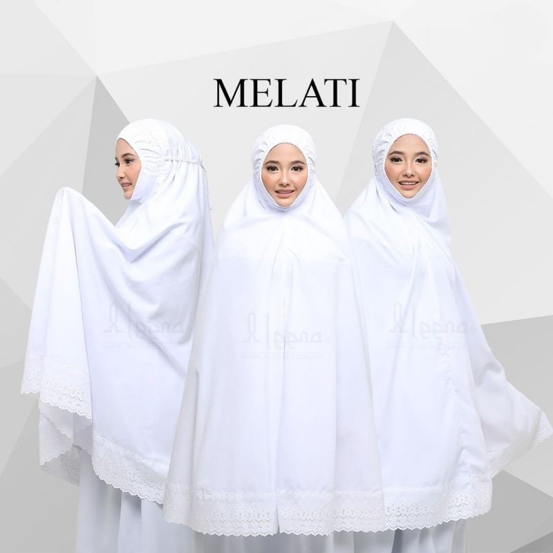 [Telekung travel] Plain White Cotton Mukena Set for Women Telekung ...