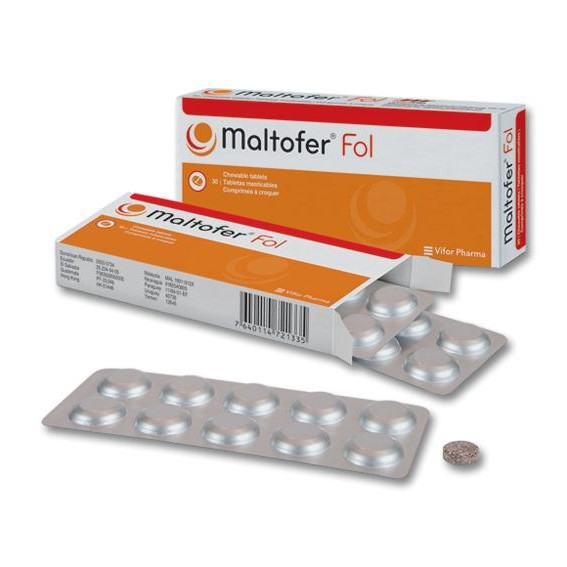 Maltofer Chewable Fol Tablet 30's (Iron & Folic Acid Supplement, Raises ...