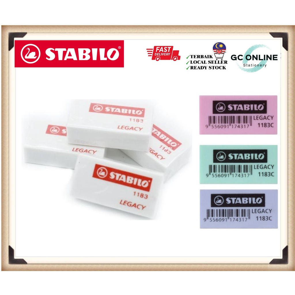 Stabilo 1183 / 1183C Legacy Eraser / Pemadam Getah | Shopee Malaysia