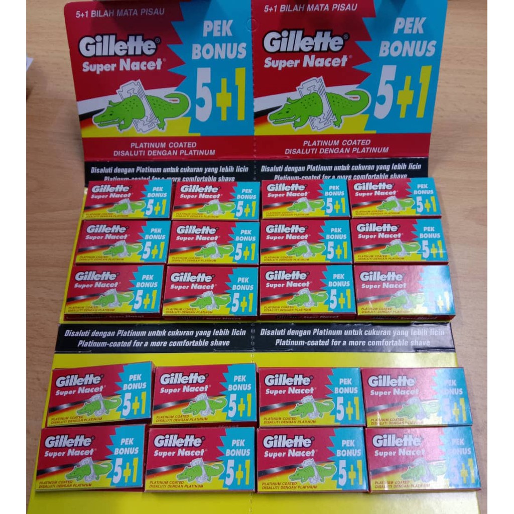 Gillete Super Nacet / 5+1 Bilah Mata Pisau | Shopee Malaysia
