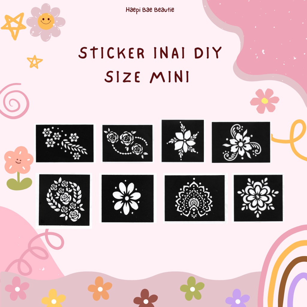 Sticker inai corak mini/budak design menarik stiker diy murah borong ...