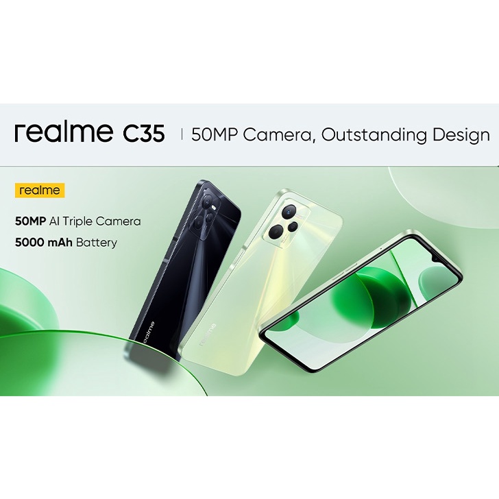 realme C35 Smartphone (4GB RAM + 64GB ROM/50MP AI Triple Camera/5000mAh ...