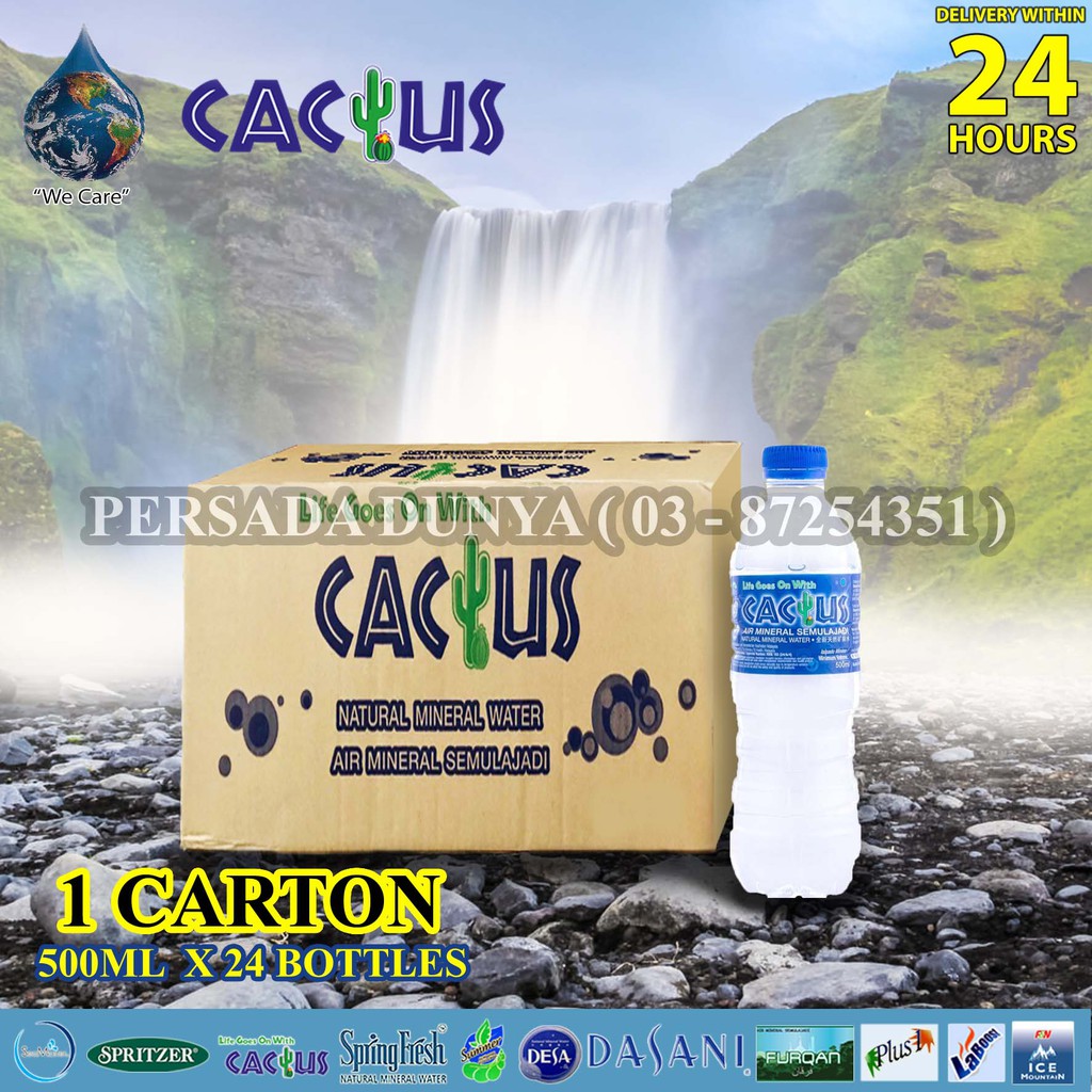 CACTUS Mineral Water (500ml x 24 Bottles x 1 Carton) | Shopee Malaysia