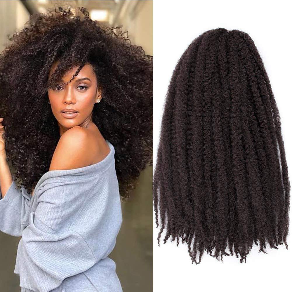 18 Inch Synthetic Marley Twist Hair For Afro Curly False Locs Crochet ...