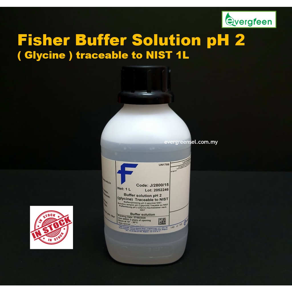 Fisher Buffer Solution pH 2 ( Glycine ) traceable to NIST, 1L | Shopee ...