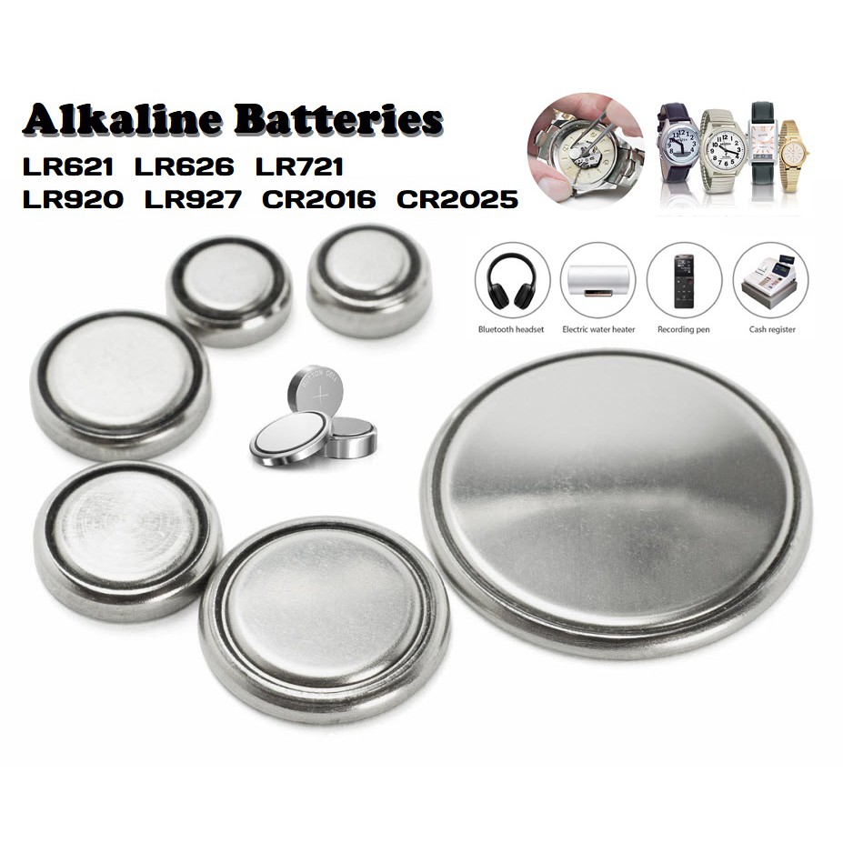 Watch Alkaline Batteries 1.55V AG1 AG4 AG6 AG7 AG8 AG11 LR621 LR626 ...
