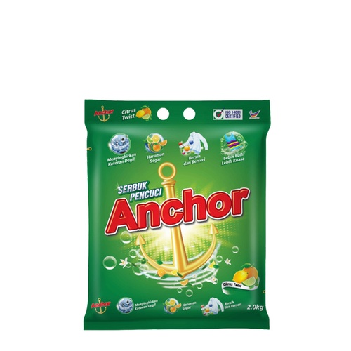 Anchor Laundry Detergent Powder 2kg/ Anchor Serbuk Pencuci Pakaian 2kg ...