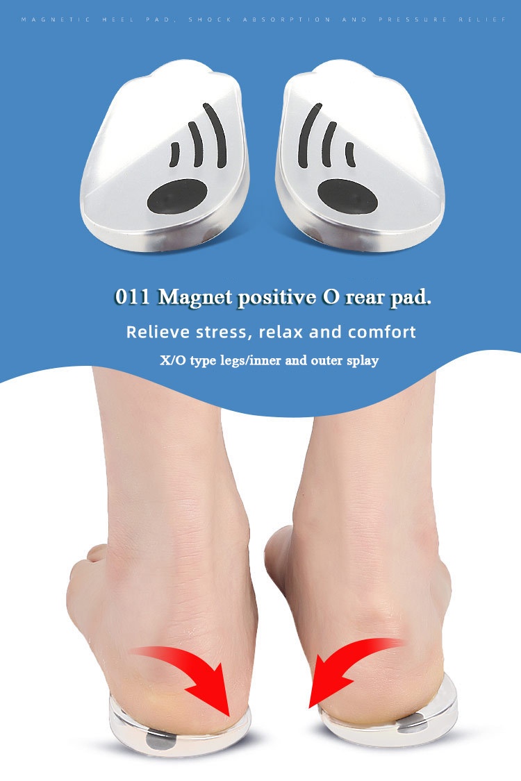 1 Pair Magnet Silicone Massage Insoles Gel O/X Type Leg Orthopedic Heel ...