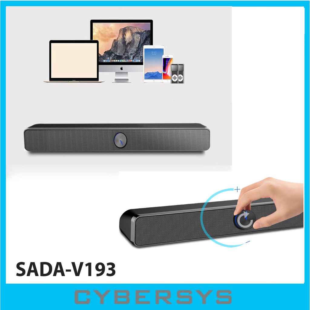 SADA V-193 USB Wired Computer Speaker SoundBar Stereo Subwoofer ...
