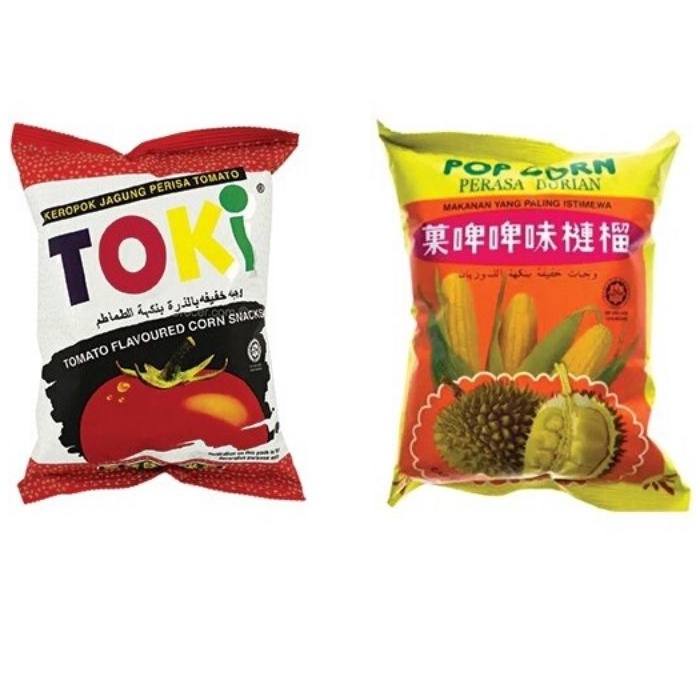 Durian Pop Corn / TOKI Tomato Flavoured Corn Snacks (70g/60g) | Shopee ...