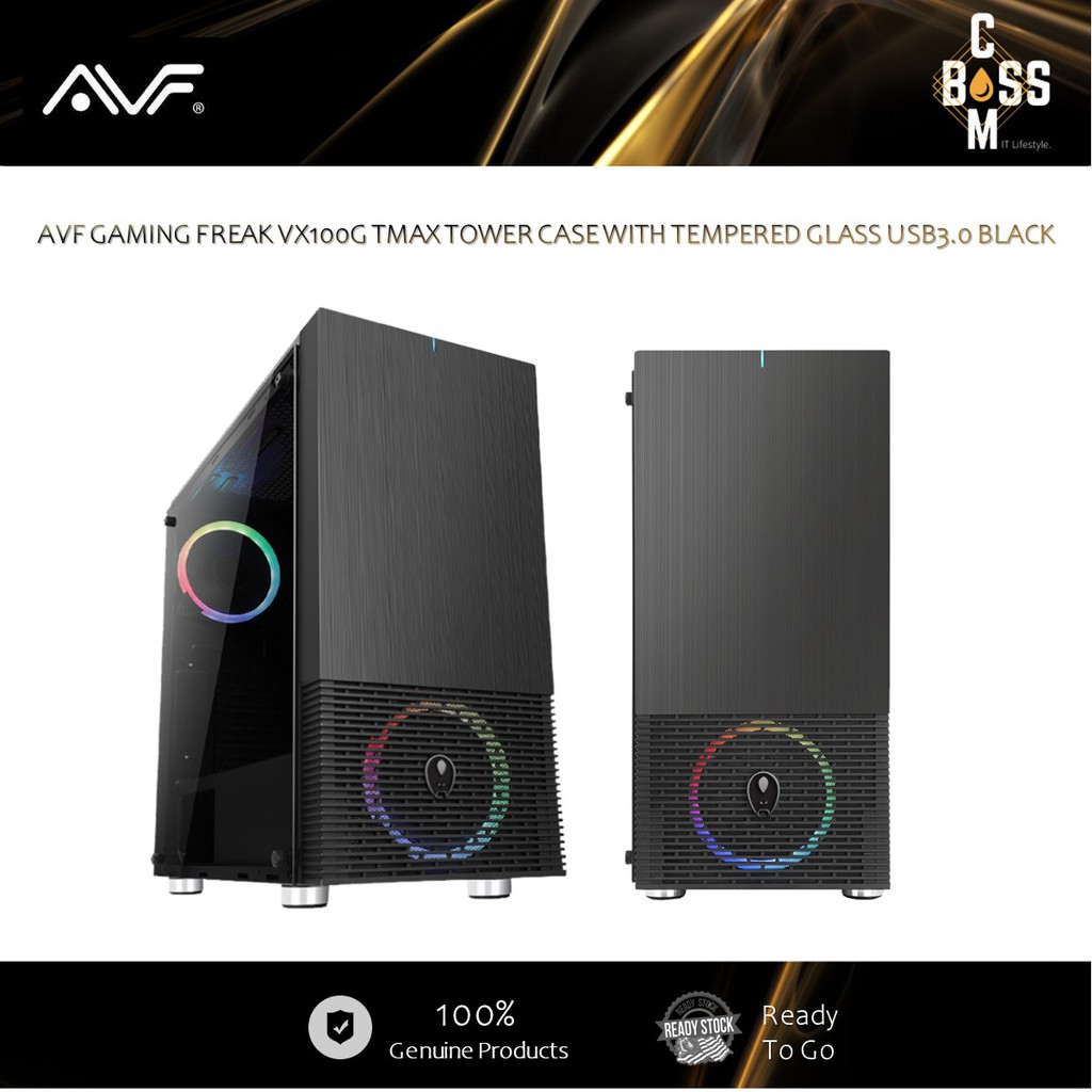 *HOT MODEL* AVF GAMING FREAK VX100G TMAX TOWER CASE WITH TEMPERED GLASS ...