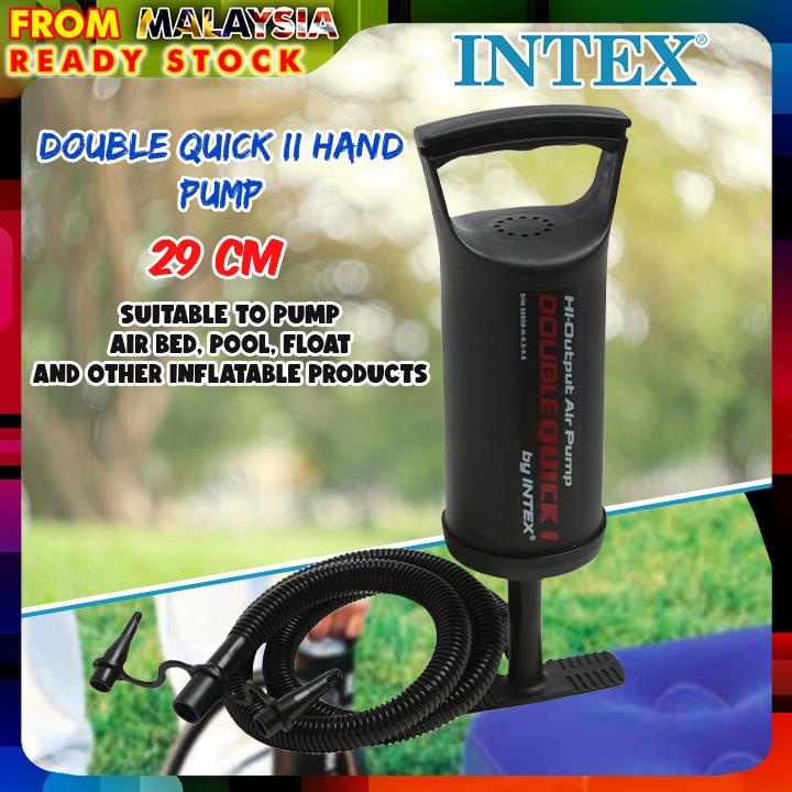 INTEX 68612 [NP10] 29CM Double Quick Hand Pump Manual Hand Air Pump Inflate Pam Angin Kolam Air ...