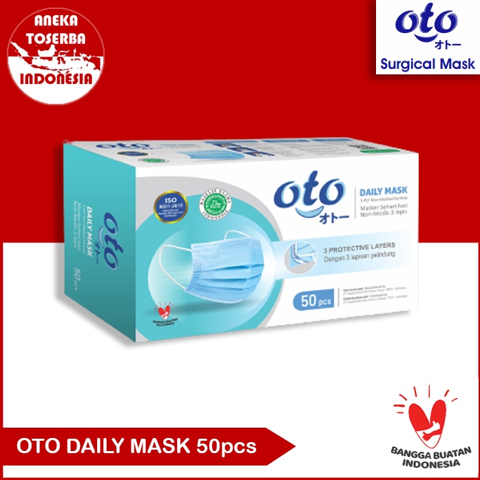 Oto Face MASK DAILY MASK 3-PLY (50 pcs) | Shopee Malaysia