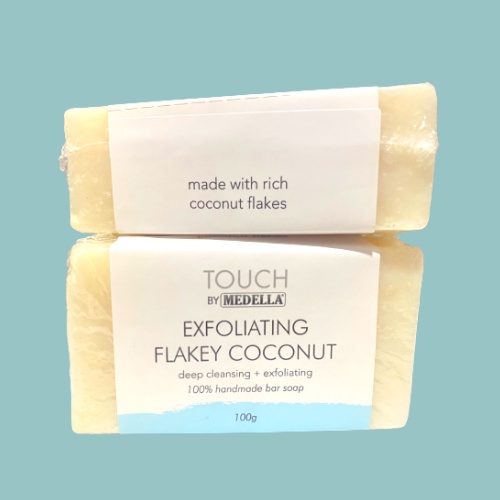 Exfoliating Flakey Coconut Bar Soap (100g) | Shopee Malaysia
