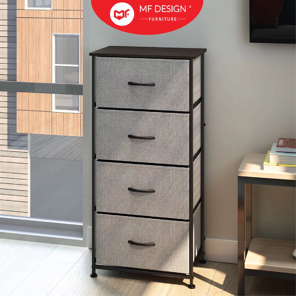 MF DESIGN BELLA CHEST DRAWER 4 LAYER CABINET wardrobe Almari Baju ...