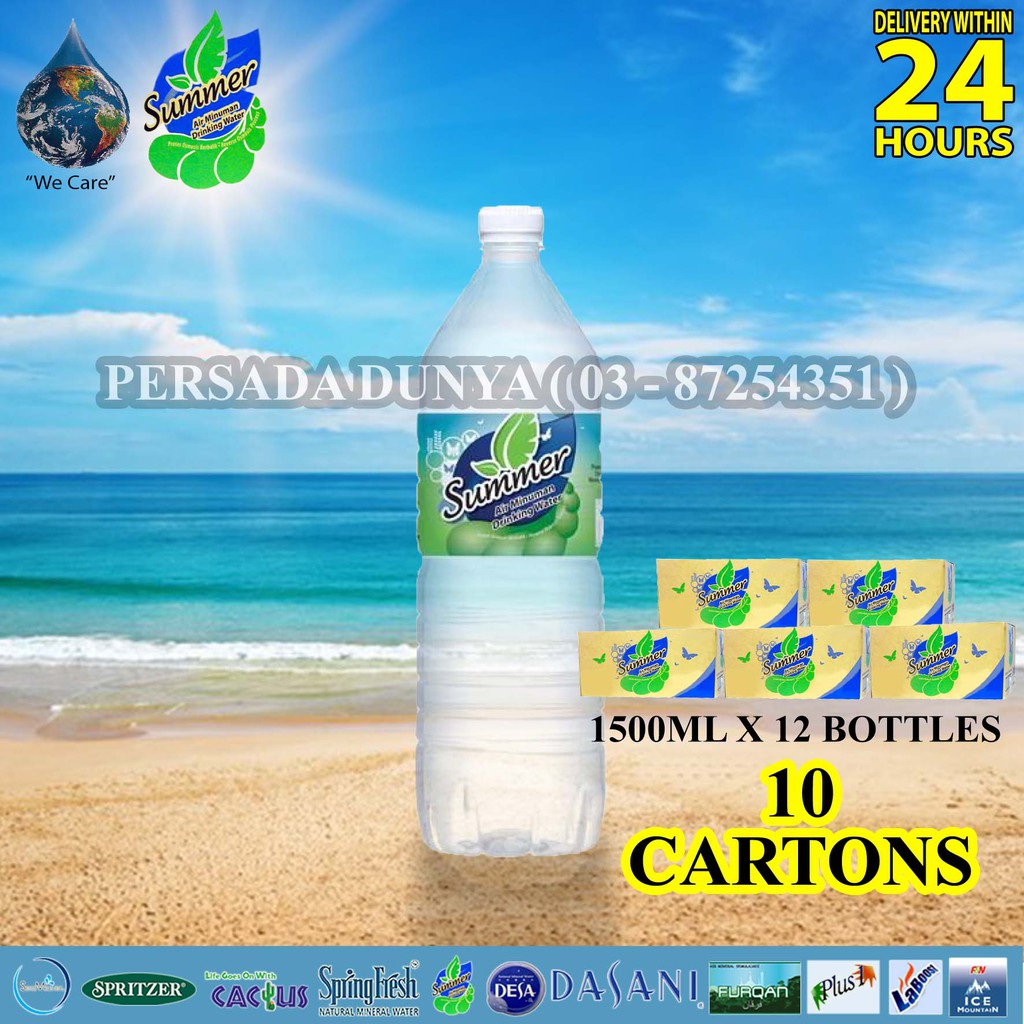 SUMMER Drinking Water (1500ml x 12 Bottles x 10 Cartons) | Shopee Malaysia