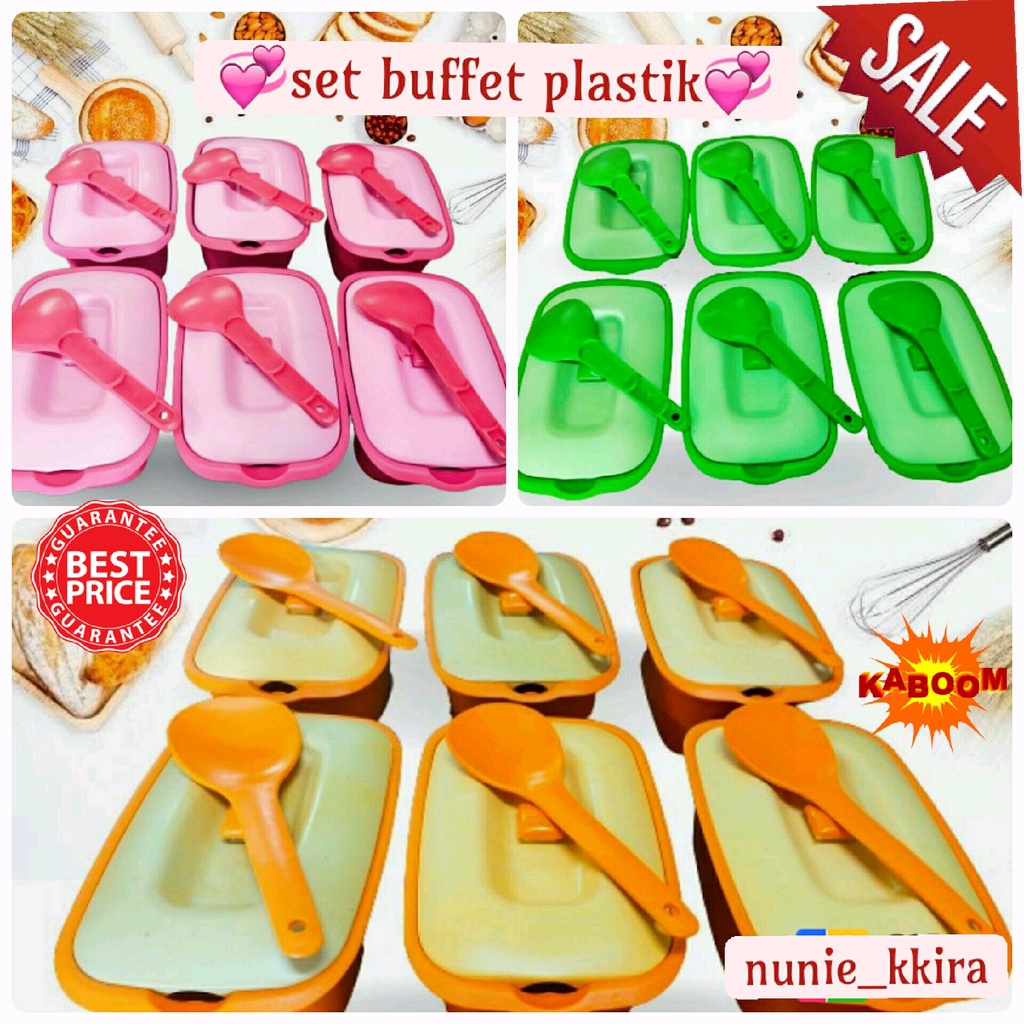 SET BUFFET PETAK PLASTIK (ALA TUPPERWARE)TERMASUK SUDIP Rectangular ...