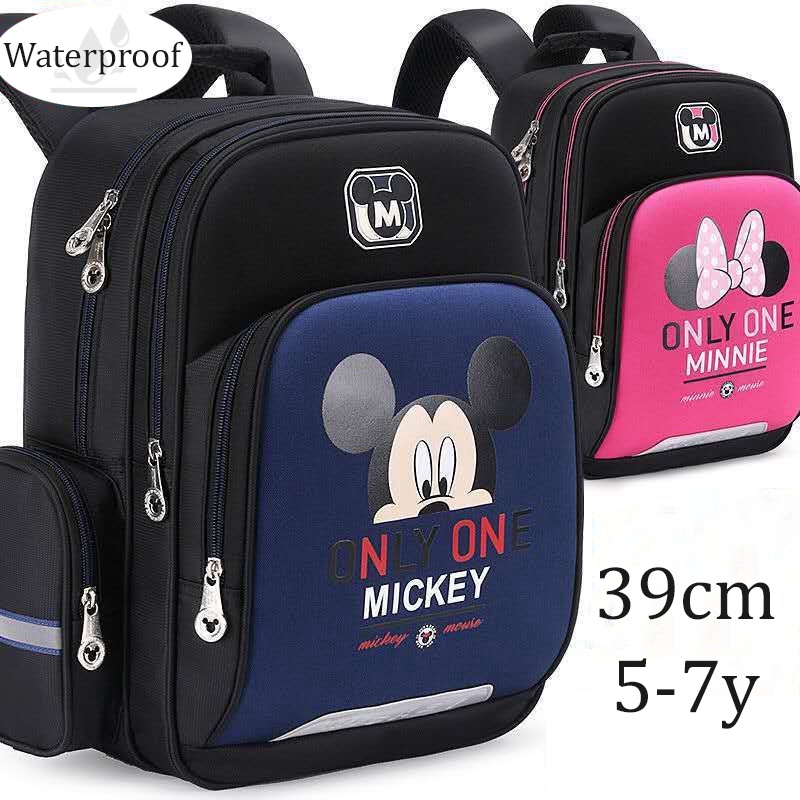 39cm Mickey Minnie School Bag Kids Waterproof Large Capacity Beg ...
