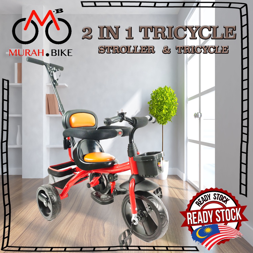 2-IN-1 Tricycle / 3 Wheel Tricycle / Basikal Tiga Roda | Shopee Malaysia